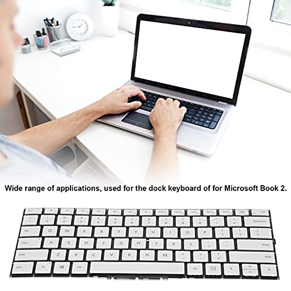 Vifemify Keyboard Base Easy to Plug Unplug Replace Durable Keyboard Dock for Book 2 1832/1834 / 1835