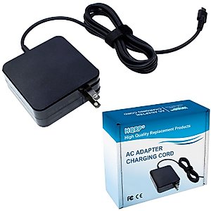 HQRP USB-C AC Adapter Compact Portable Fast Charger PD/QC 3.0 Type-C USB Power Supply Cord Black Cable (15W 27W 45W 65W 5V 9V 12V 15V 20V 3A 3.25A) Plus HQRP Euro Plug Adapter