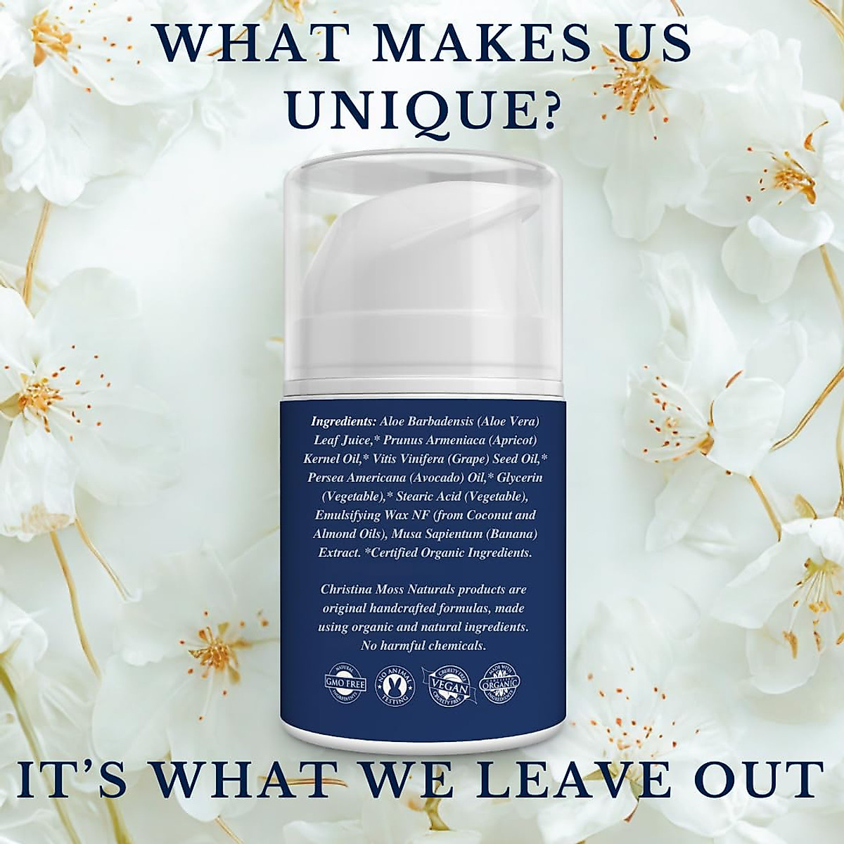 Unscented Facial Moisturizer Cream from Plant Extracts That Truly Moisturizes, Can Help Soothe & Soften, Absorbs Quick, Not Greasy, For ALL Skin Types