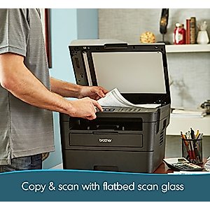 Brother MFC-L2750DWB All-in-One Wireless Monochrome Laser Printer for Office - 4-in-1 Print Copy Scan Fax - 2.7" Touchscreen LCD, Auto Duplex Printing, 36 ppm, 50-Sheet ADF, Tillsiy Printer Cable