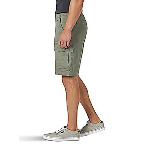 Wrangler Authentics mens Classic Stretch Cargo Shorts, Dusty Olive, 34 US