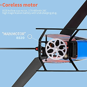 GoolRC RC Helicopter, WLtoys XK K127 Remote Control Helicopter, 4 Channel RC Aircraft with 6-Axis Gyro, Altitude Hold, One Key Take Off/Landing, Easy to Fly for Kids and Beginners, Include 3 Batteries