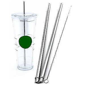 2 Venti Stainless Steel CocoStraw Replacement Straws 2qty For Hot & Cold Travel Mug To-Go Drink Cups