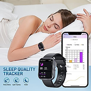 Smart Watch (Answer/Make Call), 2-Inch Fitness Tracker 100+ Sports Modes, Smart Watches for Men Women IP67 Waterproof, Smartwacth with Step Sleep Calories Monitoring Pedometer for iOS Android Phones