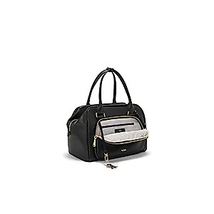 TUMI Voyageur Adrian Carryall - Weekender Bags for Women Travel - Premium Traveling Bags - Black Leather & Gold Hardware