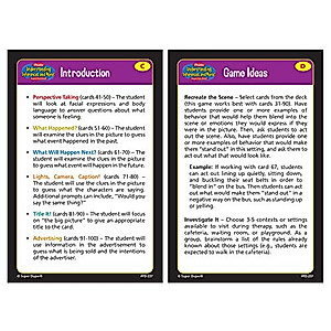 Super Duper Publications | Photo Understanding Inferences and More! Super Fun Deck | Critical Thinking Flash Cards | Great for Autistic Children | Ask Literal, Inferential, or Expansion Questions