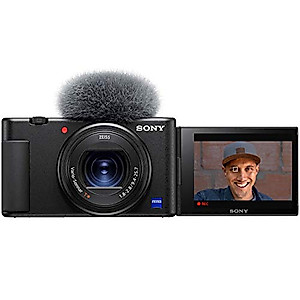 Sony ZV-1 Compact Digital Vlogging 4K HDR Video Camera for Content Creators & Vloggers DCZV1/B Double Battery Bundle with Deco Gear Case + 64GB Card + External Charger and Accessories