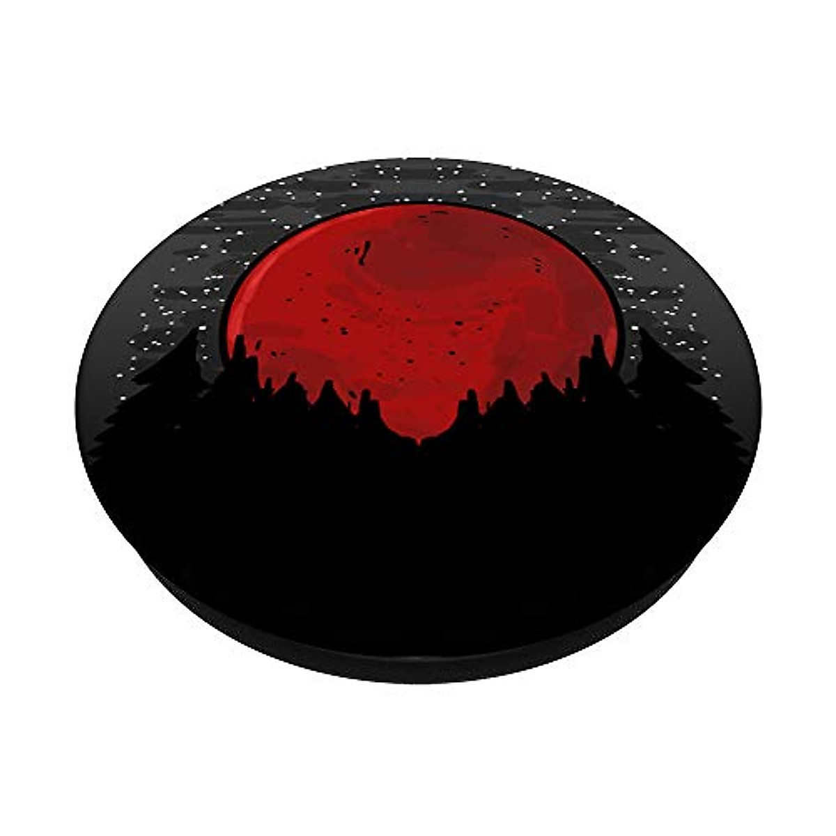 Red Blood Moon Black Night Sky Lunar Eclipse Space Gift PopSockets PopGrip: Swappable Grip for Phones & Tablets