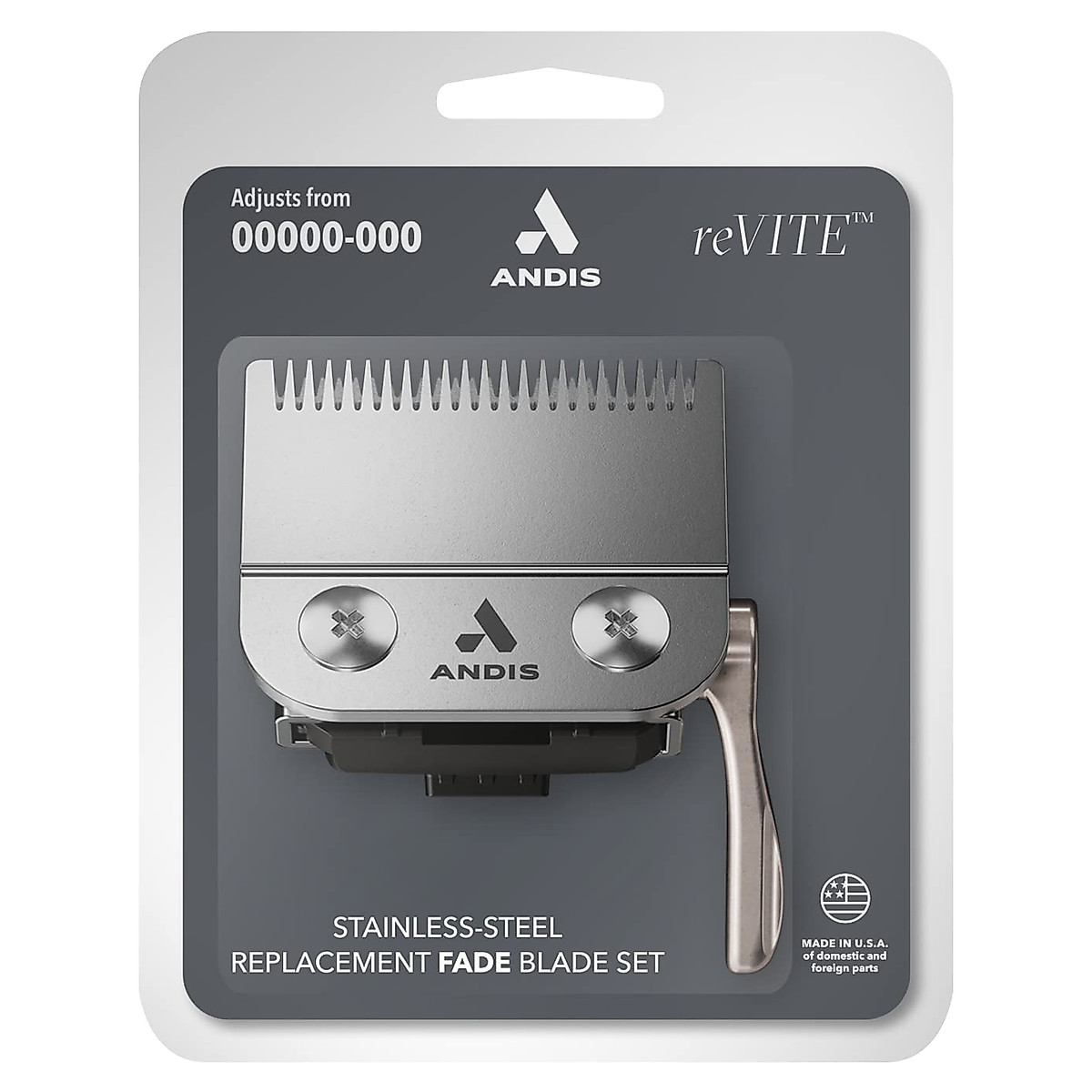 Andis 86015 reVITE Fade Clipper Replacement Stainless Steel Blade