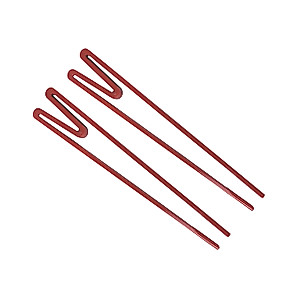 JapanBargain 2213, Reusable Training Chopsticks Plastic Connected Chopsticks Helper for Adult and Children, Red, 2 Pair