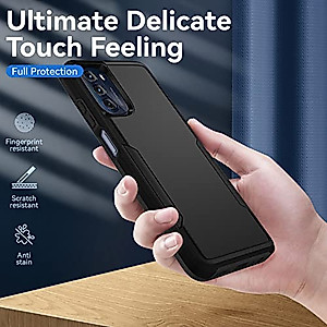 Warsia for Moto G 5G 2022 Case,Motorola G 5G 2022 Case with Screen Protector[Military Grade Drop Tested] Heavy-Duty Tough Rugged Shockproof Protective Case for Motorola Moto G 5G 2022, Black