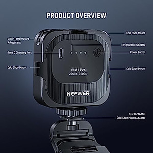 NEEWER LED Streaming Light with Mac/PC APP Control, 2 in 1 Monitor Mount & Stand, Ultra Bright 2900K-7000K USB Laptop Computer Webcam Lighting for Streaming, Video Conference, Zoom Meeting, PL81 PRO