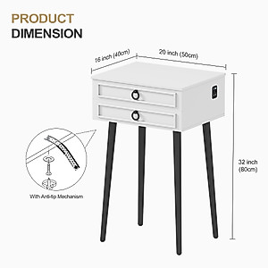 Lvifur Small Vanity Desk with Flip Top Mirror and Lights, Auto Sensor Dressing Table with Charging Station, Farmhouse Makeup Vanity Table with Jewelry Storage Drawer for Bedroom (White)
