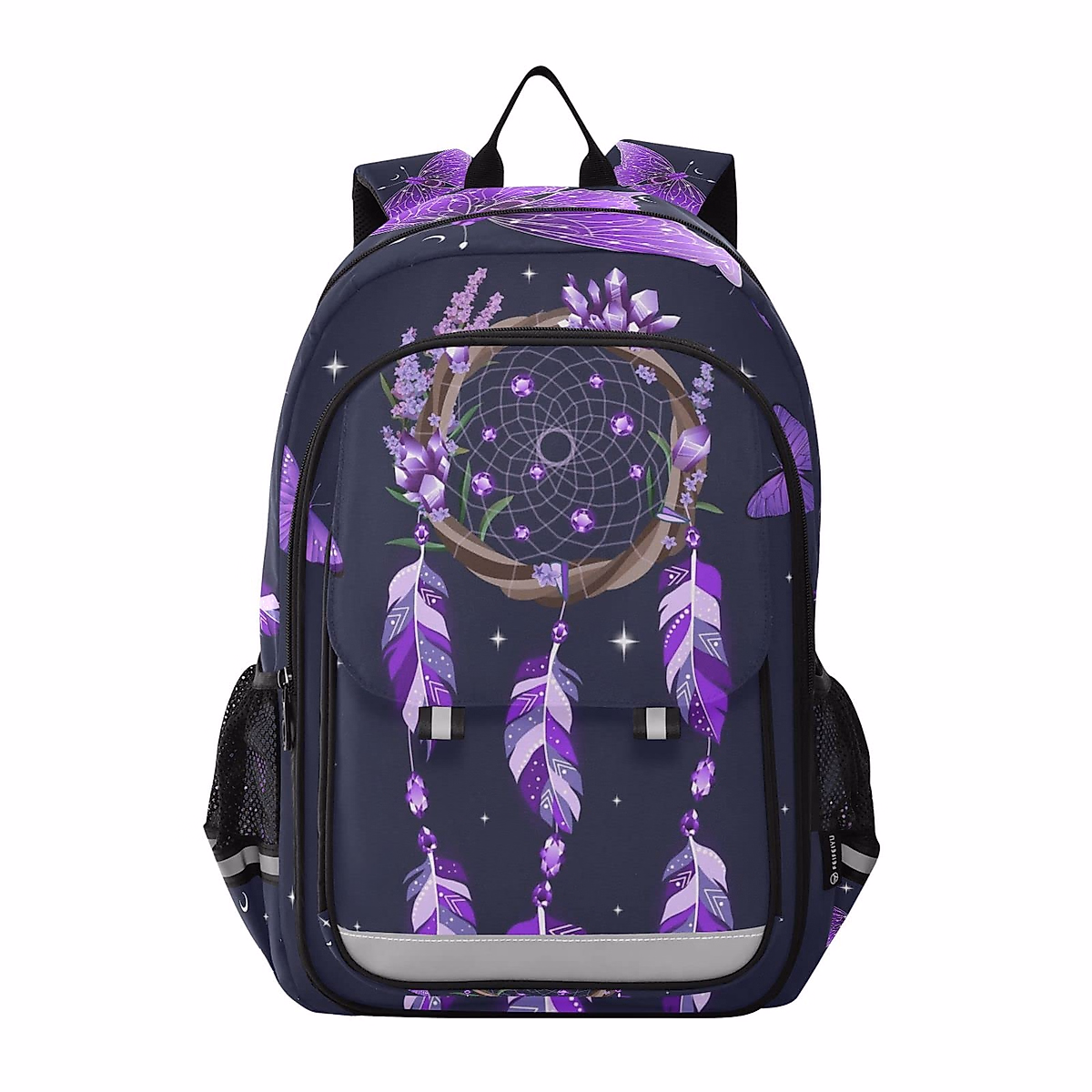 ALAZA Dreamcatcher Crescent Moon Butterfly Laptop Backpack Purse for Women Men Travel Bag Casual Daypack with Compartment & Multiple Pockets