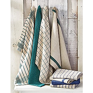 tag Prairie Woven Flour Sack Dishtowel Set of 4 Green Multi Dish Cloth for Drying Dishes and Cooking Green