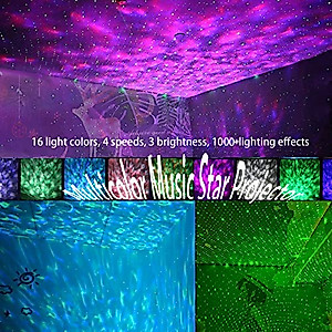 Galaxy Projector, 3 in 1 Star Projector Galaxy Light Projector for Bedroom with Remote Bluetooth Speaker Dynamic Starlight Projector Galaxy Night Light Projector for Kid Adult Birthday Christmas Gift