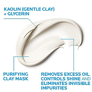 La Roche-Posay Effaclar Clarifying Clay Face Mask for Oily Skin, Unclogs Pores and Controls Shine Without Over-Drying, Packaging May Vary