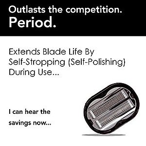 Premium Omnishaver with White Travel Case - The Fastest Way to Shave Head, Legs, Arms, Body | an Alternative to Disposable Shaving Razors Self Cleans & Strops During Use | Bald Head Shaver for Men