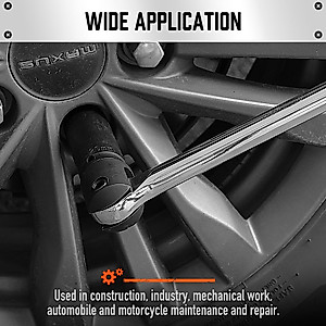 HORUSDY 1/2 Breaker Bar | 17-inch Length | Rotating Flex Head | CR-V Steel Breaker Bar 1/2 inch Drive