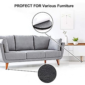 Felt Furniture Pads -321 Pcs Furniture Pads Hardwoods Floors Self Adhesive, Cuttable Felt Chair Pads , Anti Scratch Floor Protectors for Furniture Feet Chair Legs, Furniture Felt Pads , Black & Beige