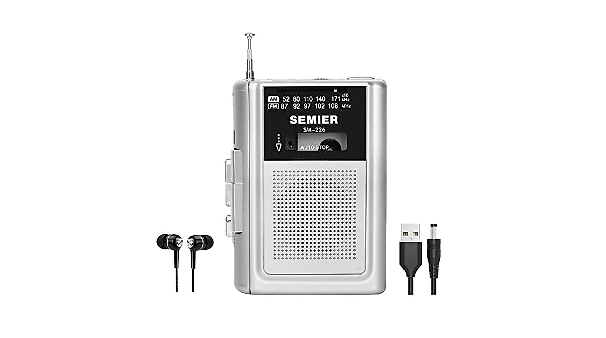 SEMIER Portable Cassette Player Recorder - Classic AM/FM Radio & Recorder