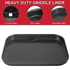 Griddle Plate for Ninja Woodfire Pro OG800 OG900 Series, Flat Top Griddle Plate for Ninja XSKGRDPLT Woodfire Pro Connect XL OG951 OG952 OG850 Outdoor Grill, Non-Stick Griddle Pan