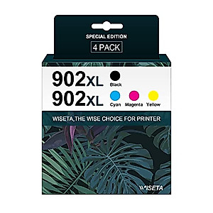 902XL Ink Cartridges Combo Pack Replacement for HP 902XL 902 XL Ink Used in OfficeJet Pro 6978 6968 6958 6962 6970 6954 6960 6950 6979 Printer (902XL Ink Cartridges, Black Cyan Magenta Yellow)