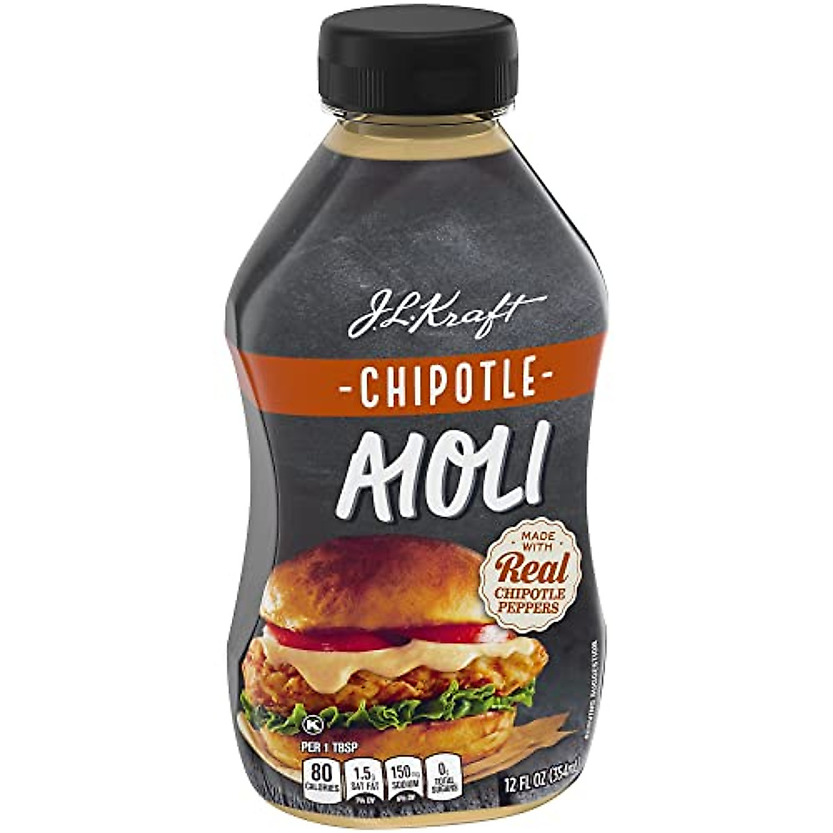 J.L. Kraft Chipotle Aioli with Chipotle Peppers (12 fl oz Squeeze Bottle)