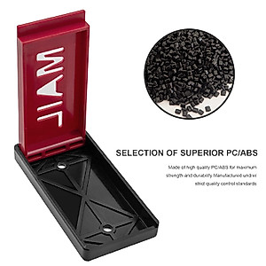 superbobi Mailbox Flag Front Mount Brick Stone Mailbox Stylish Replacement 4" x 2" x 0.5" (Black)