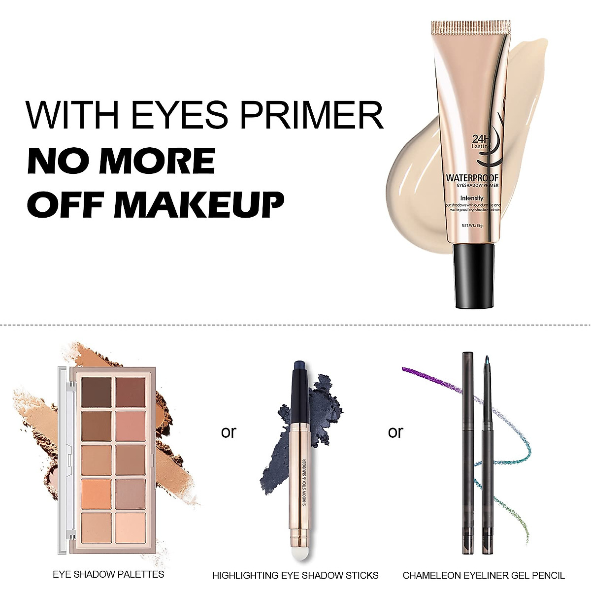 Erinde Eye Primer Eyeshadow Base, Matte Eyelid Primer Makeup, Nude Cream Eye Shadow Primer For Mature Skin, Waterproof, Long-Lasting, Makeup Primer For Face, Cruelty-Free, 2PCS