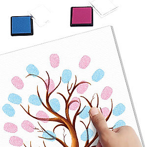 Baby Gender Reveal Fingerprint Tree, Gender Reveal Party, Baby Shower Guest Book Party Ideas, Guess the Gender, Baby Shower Guest Book with Ink Pad