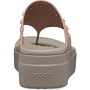 Crocs Women's Brooklyn Platform Flip Flops, Cork/Mushroom, Numeric_11