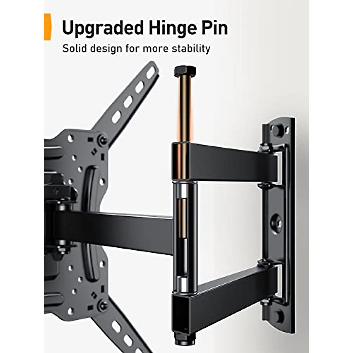 Perlegear Full Motion TV Wall Mount for 26-55 inch Flat or Curved TVs, Wall Mount TV Bracket with Articulating Arm, Swivel, Tilt, Extension, Corner TV Wall Mount Max VESA 400x400mm up to 60 lbs PGMFK3