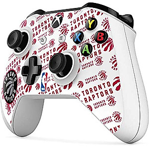 Skinit Decal Gaming Skin Compatible with Xbox One S Controller - Officially Licensed NBA Toronto Raptors Logo Blast Design
