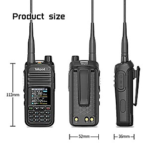 Talkpod A36Plus GMRS Handheld Radio HAM Walkie Talkie 512 Channel, AM AIR VHF UHF 7-Band Receive