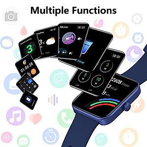 Azgqswr Boost Your Productivity with Our Innovative Smart Watch for Android iPhone - Bluetooth Call, IP68 Waterproof, and 60+ Sports Modes