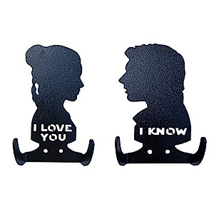 HeavenlyKraft I Love You I Know Steel Wall Coat Hook Dual Holder for Living Room Hat Hanger Bathroom Towel Kitchen Strong Garage Storage Organizer Utensil Hook I love you Gift Size 5.9 X 3.14 X1.35 In