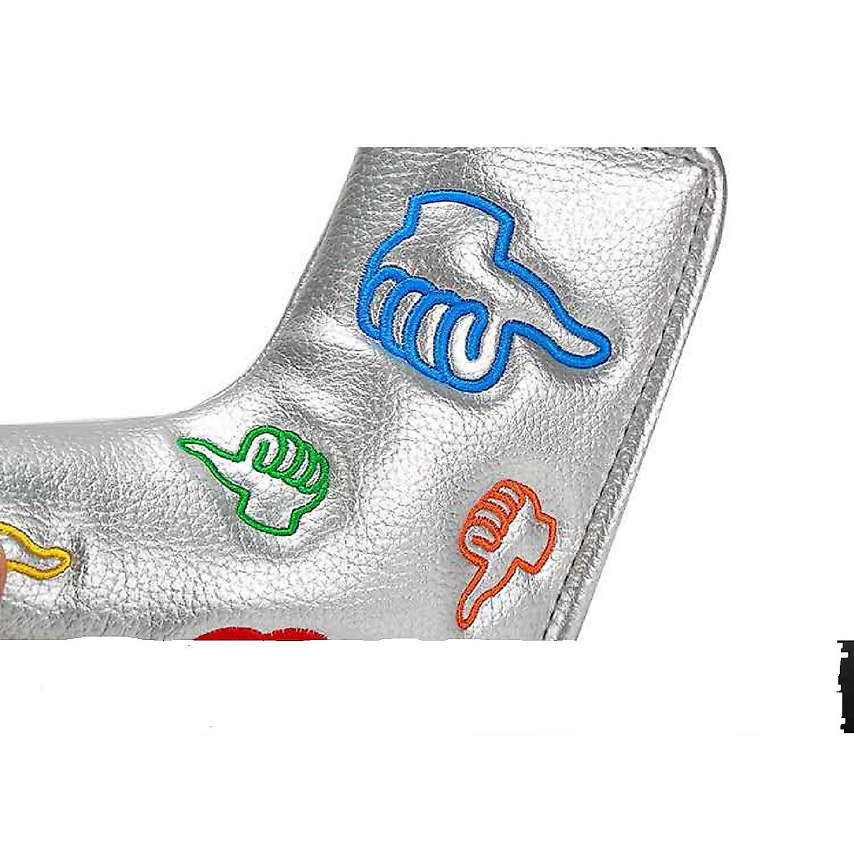 DBYA Golf Blade Putter Head Cover PU Leather Thumbs UP with Velcro Closure for Blade,Grey