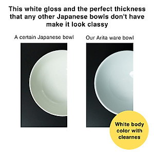 SAZANKA Japanese Rice Bowls Ceramic Soup Bowls Set of 4, 6.1 Ounce Small Cereal Bowls Rice Bowls White and Blue Bowls, Microwave Safe Bowls,Salad and Pasta,Dessert Bowls w/Gift Box