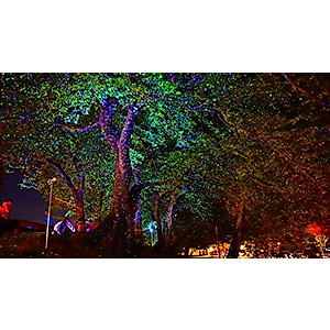 LedMAll® Red and Green Laser, and Blue LED Remote Control Christmas Lights, Garden and Landscape Lights