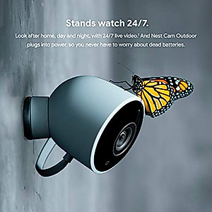 Google Nest Cam Outdoor 2-Pack - 1st Generation - Weatherproof Outdoor Camera - Surveillance Camera with Night Vision - Control with Your Phone
