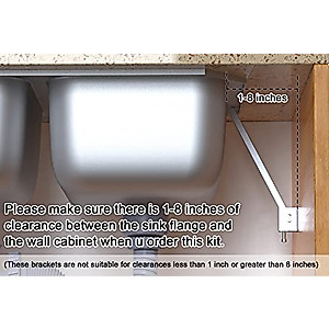 Eapele Undermount Sink Repair Kit, Sink Brackets for Quick and Easy Installation for Fallen Sink Support