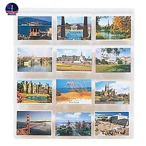 2 Pack Post Card Holder Acrylic 12 Pocket Holds 6" Printed Media Hanging Hardware Included Use at Shops Motels Airports and Transportation Centers Historical Sites Stores Clear by Marketing Holders
