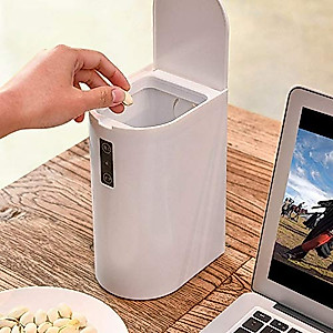 WPYYI Home Intelligent Automatic Induction Electric Rubbish Trash Can Smart Waste Bins Garbage Can Touchless Mini Trash Can