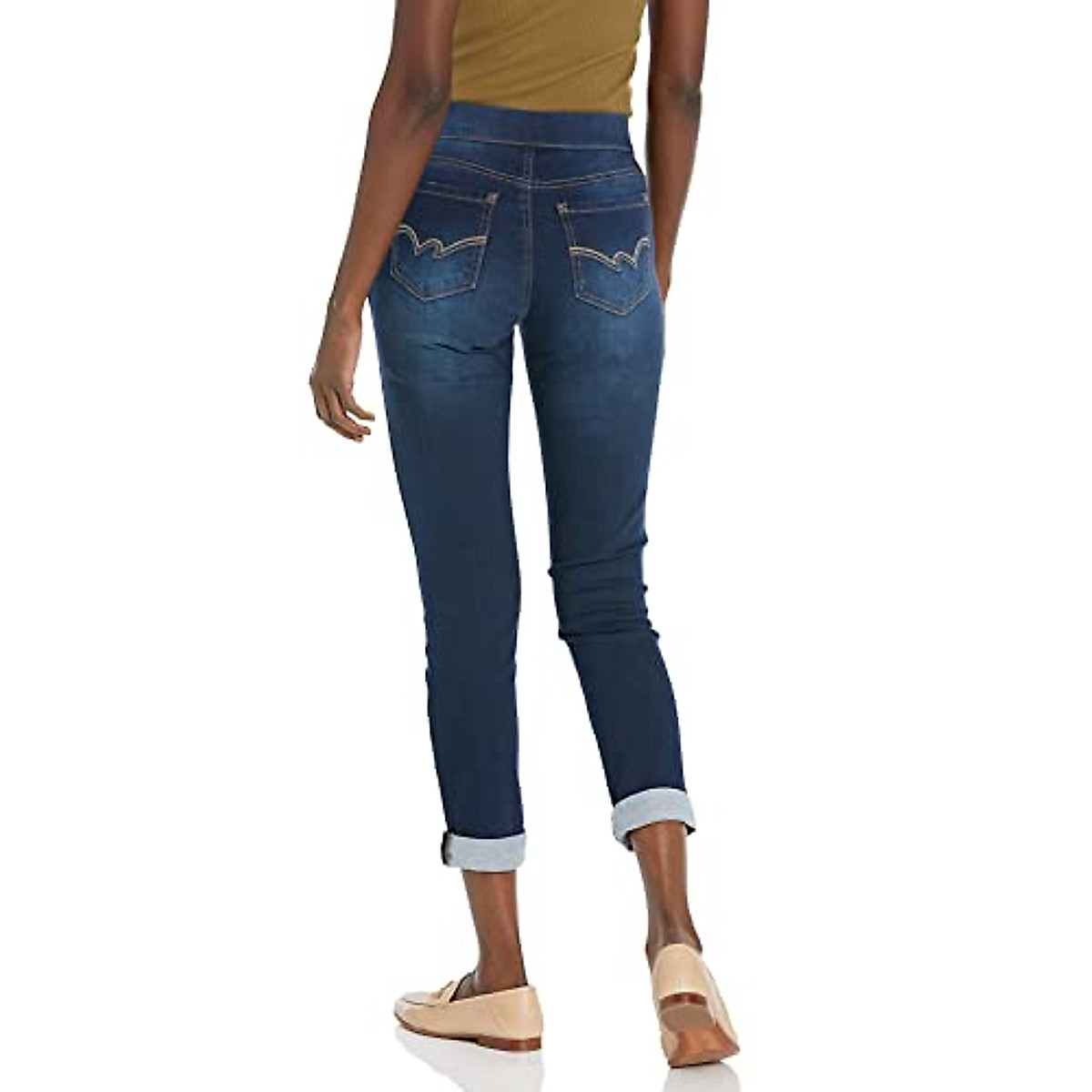 WallFlower Women's Pull On Denim Cropped High-Rise Insta Soft Juniors Jeans, Lake Ankle, 11