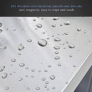 Business Hotel Kitchen Work Catering Table, Kitchen Work Table Stainless Steel Kitchen Prep Food Commercial Grade Metal Scratch Resistent Workbench with Adjustable Table Toot Rack (Size : 80x40x80cm