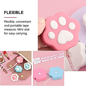 DOITOOL1pc Cartoon Cat Paw Modeling Tape Measure Portable Small Tape Measure Tool Practical Tools