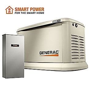 Generac 7291 26kW Air Cooled Guardian Series Home Standby Generator with 200-Amp Transfer Switch - Comprehensive Protection - Smart Controls - Versatile Power - Wi-Fi Connectivity - Real-Time Updates