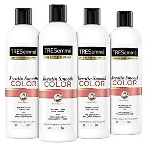 TRESemmé Conditioner for Color Treated Hair Keratin Smooth Color Conditioner that Prolongs Color and Extends the Time Between Coloring, 20 Fl Oz (Pack of 4)