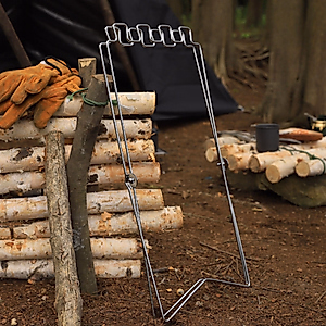 Trash Bag Holder, Outdoors Portable Trash Bag Rack, Durable Garbage Bag Shelf, Kitchen Stand Holder, Multifunctional Desktop Trash Bag Holder, Folding Garbage Holder Stand for Camping Picnic(Black)